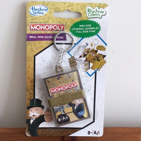 Hasbro | Toys | New Hasbro Gaming Monopoly Gold Keychain Games Mini ...